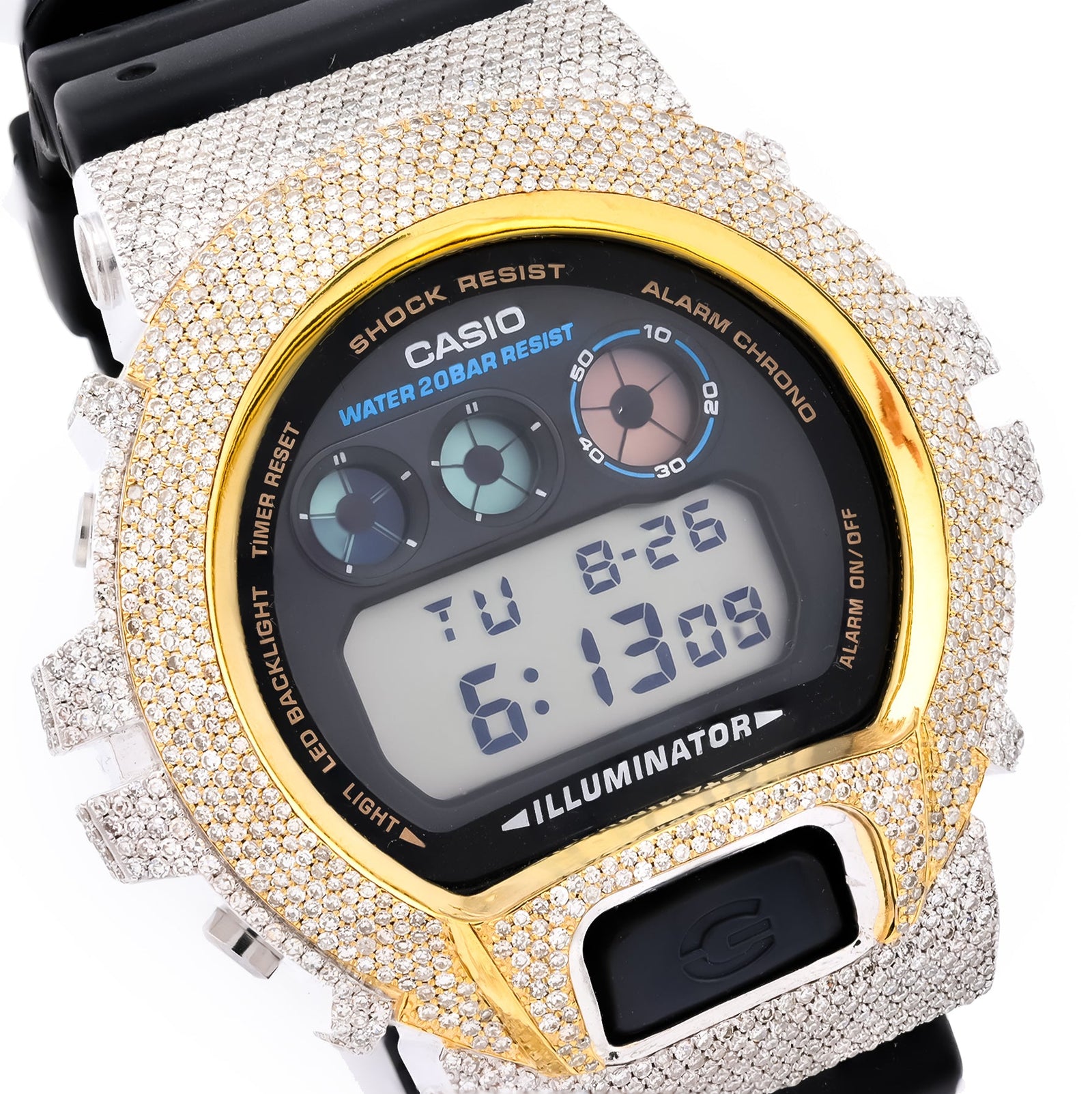 G-Shock DW-6900 Custom Iced-Out with 4.60 CTW Diamonds – Elite Jewelers